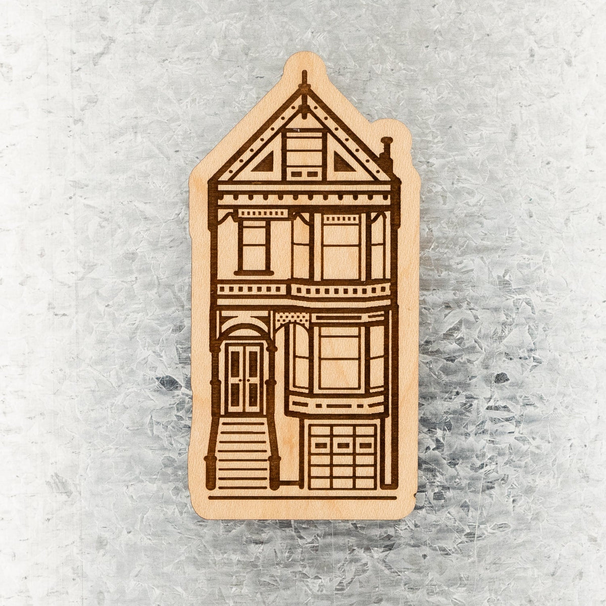 Victorian House Wood Magnet – Steamer Lane Design