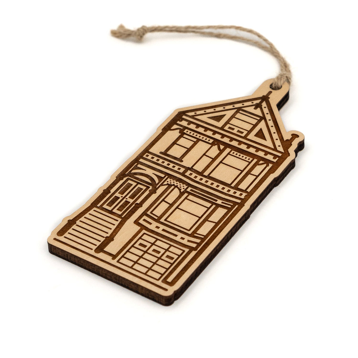 Victorian House Wood Ornament – Steamer Lane Design