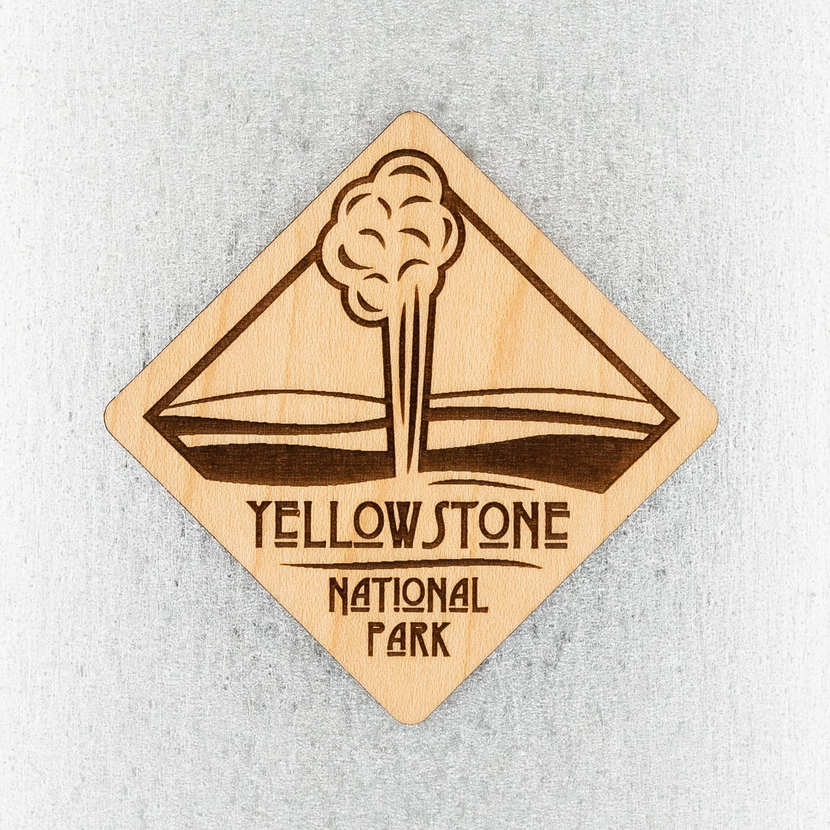 Yellowstone National Park Wood Magnet – Steamer Lane Design