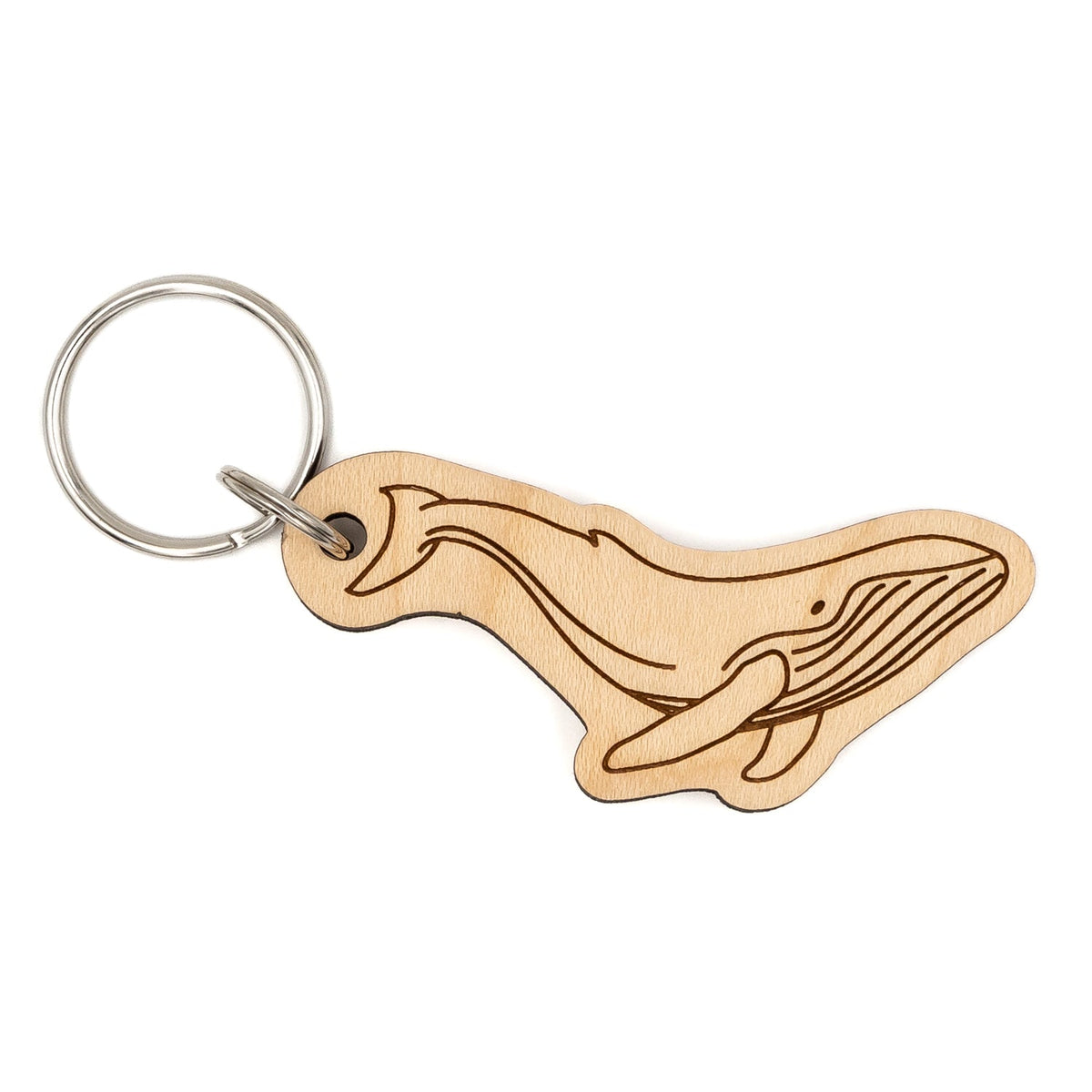 Humpback Whale Wood Keychain – Steamer Lane Design