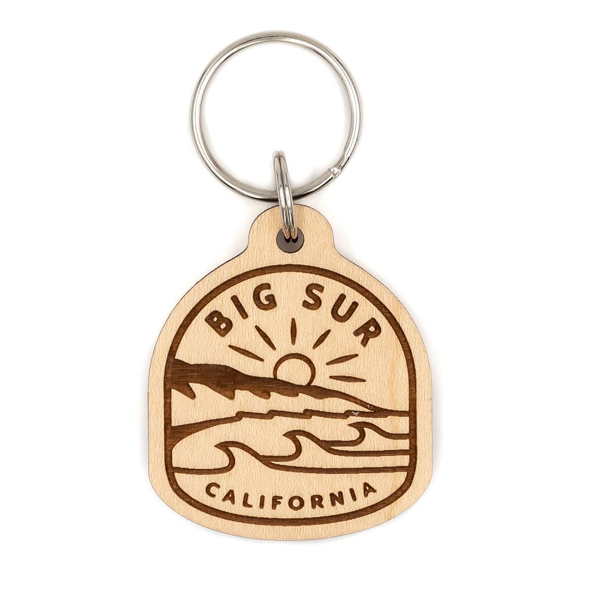 Big Sur Wood Keychain – Steamer Lane Design