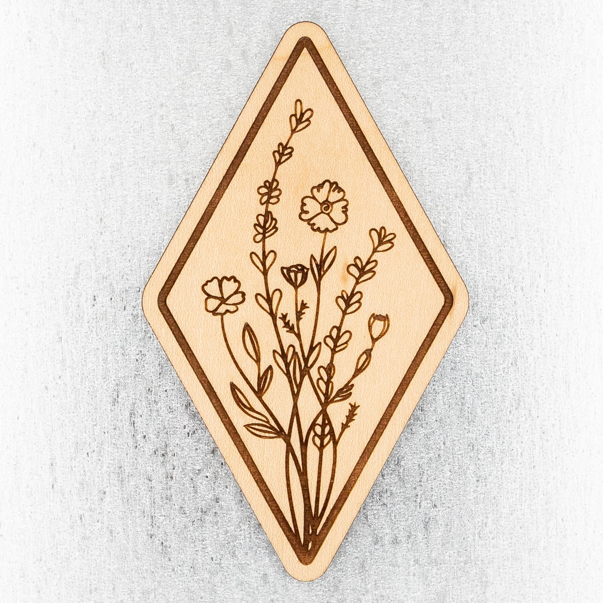 Wildflower Wood Magnet – Steamer Lane Design