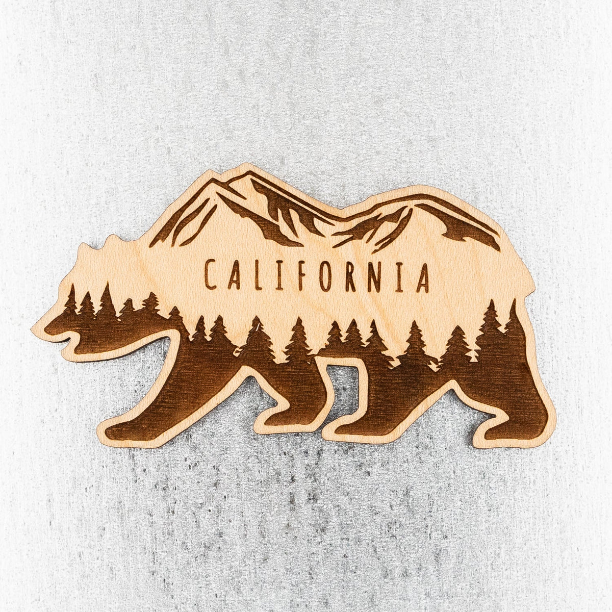 California Bear Wood Magnet – Steamer Lane Design