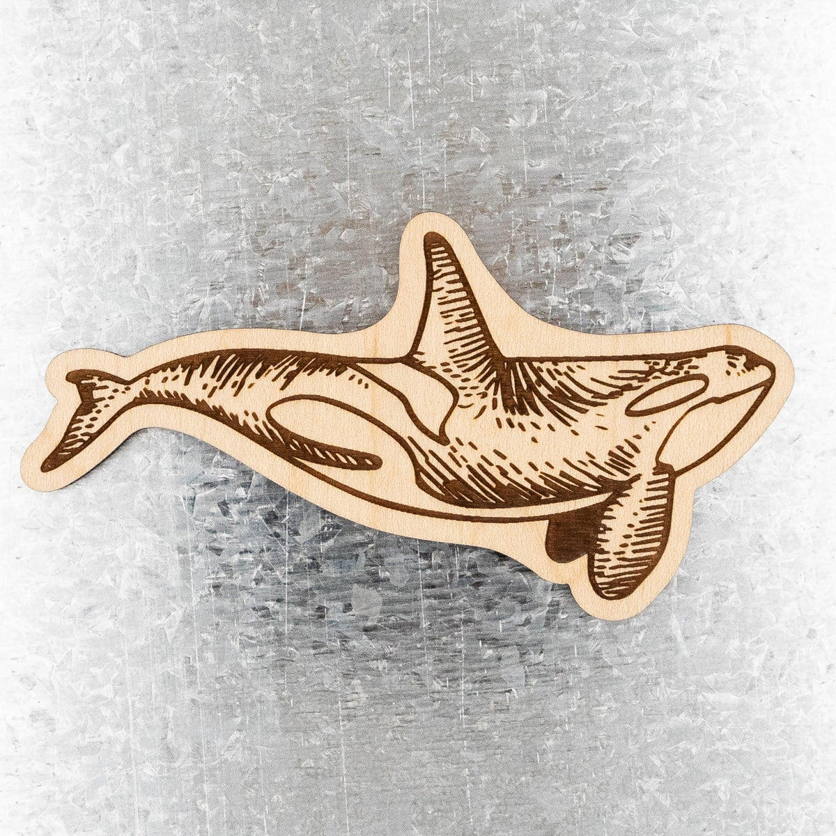 Orca Wood Magnet – Steamer Lane Design