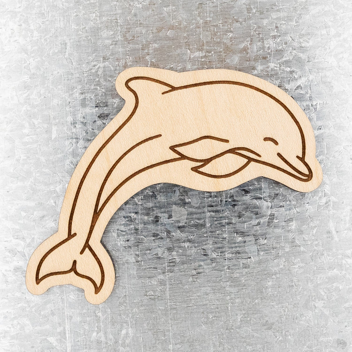 Dolphin Wood Magnet – Steamer Lane Design