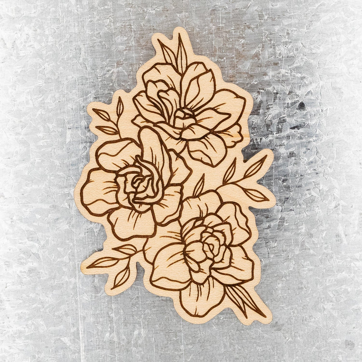 Floral Wood Magnet – Steamer Lane Design