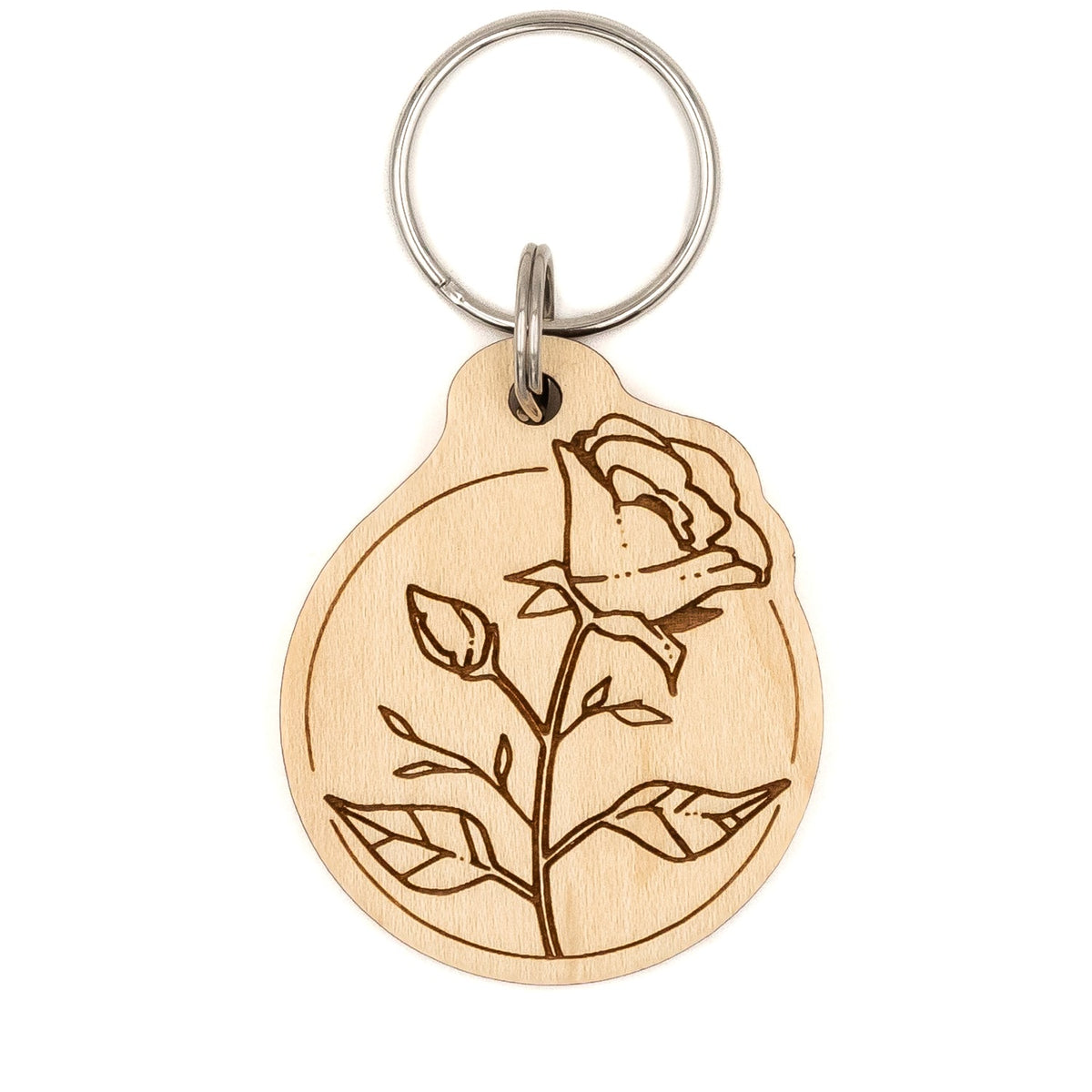 Rose Wood Keychain – Steamer Lane Design