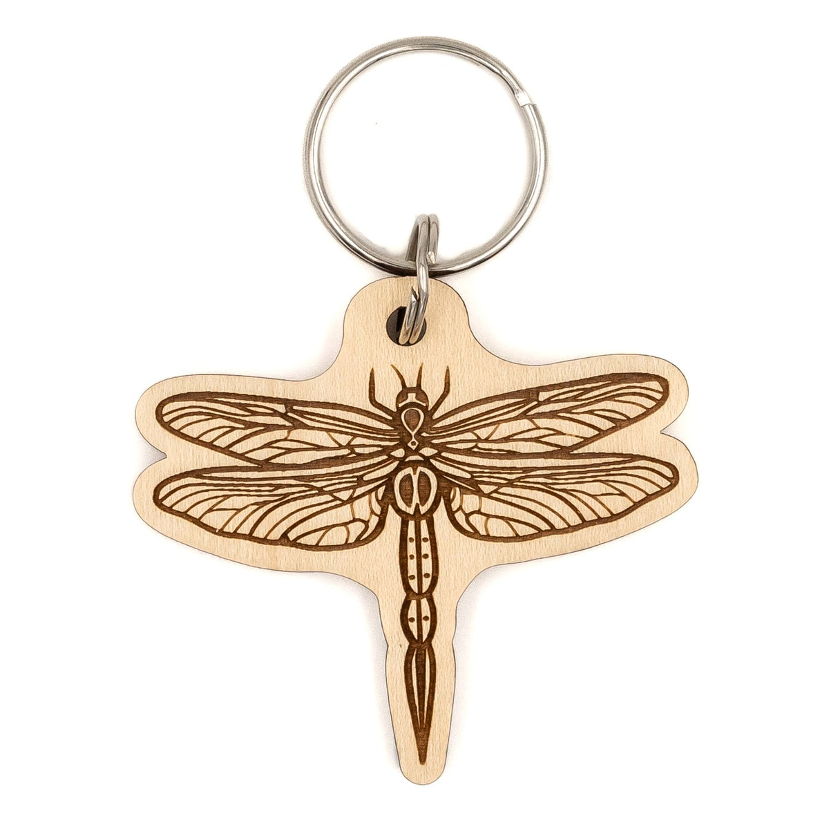 Dragonfly Wood Keychain – Steamer Lane Design